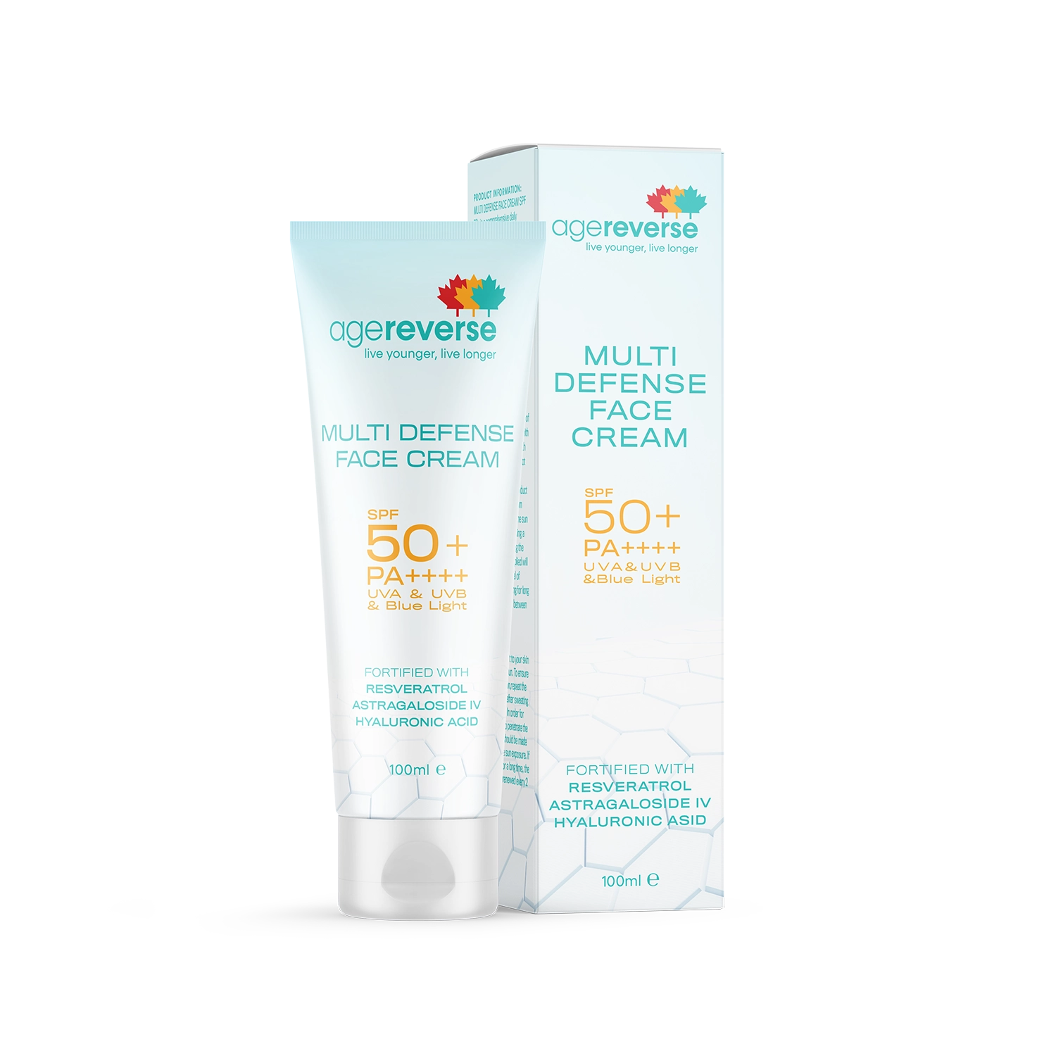 Multi Defense Face Cream: Anti-Aging & SPF 50+ Protection